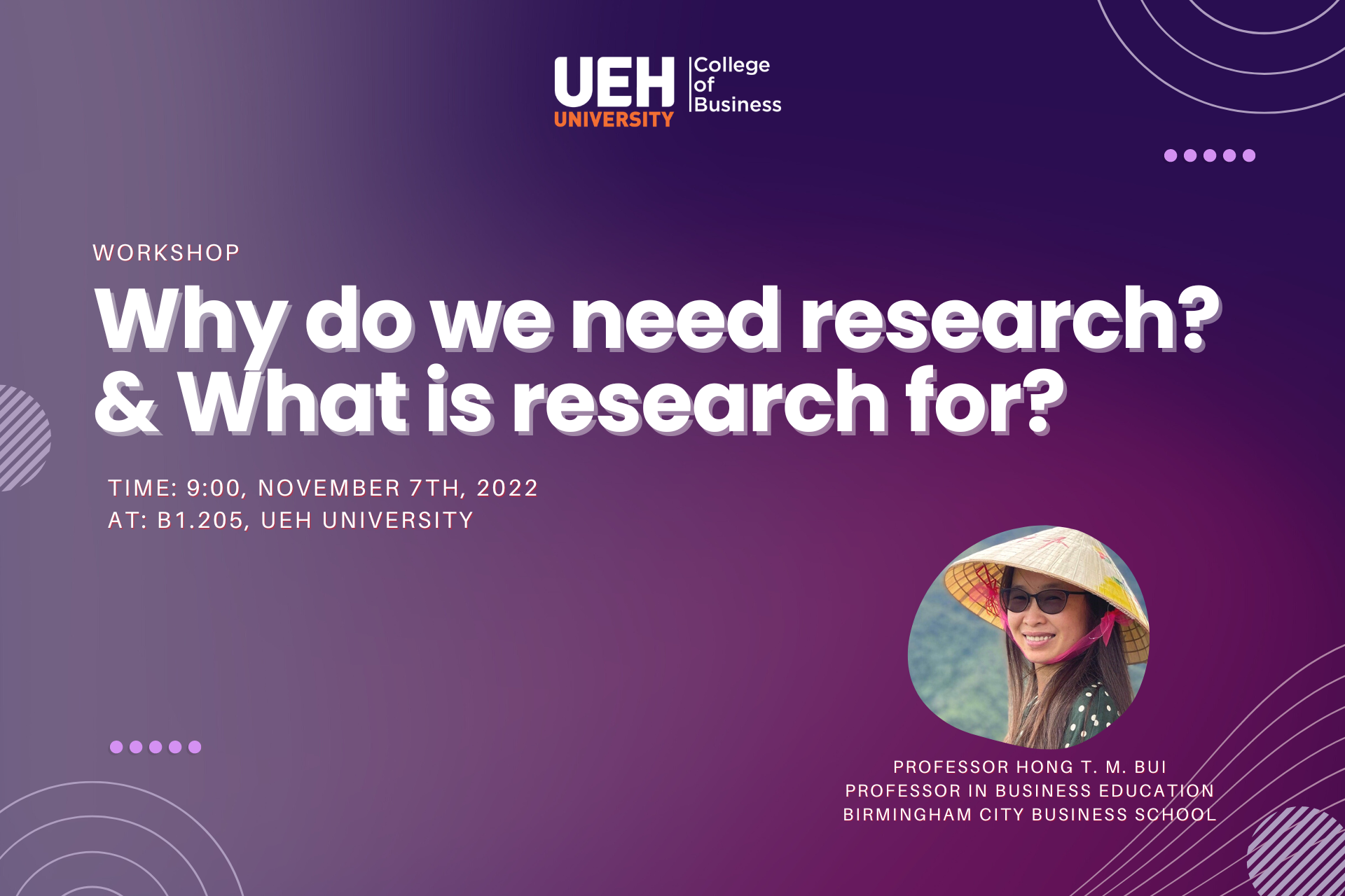 Hội thảo “Why do we need research? & What is research for?” – Khoa Ngân ...